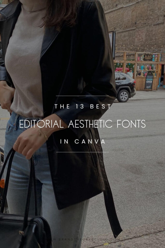 The BEST Editorial Fonts in Canva - Brand Theory Studio