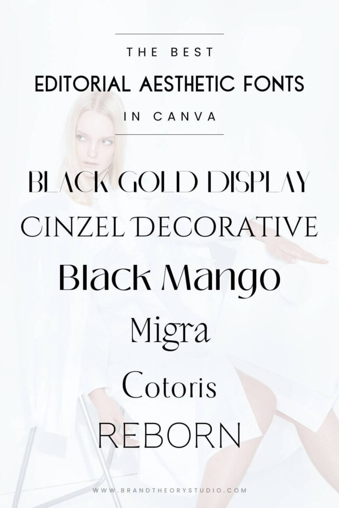 The BEST Editorial Fonts in Canva - Brand Theory Studio